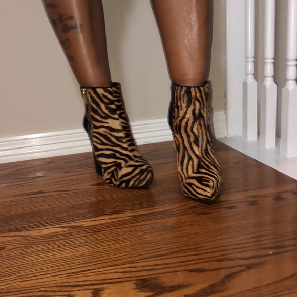 RACHEL Rachel Roy | Shoes | Zebra Print Wedge Boots | Poshmark